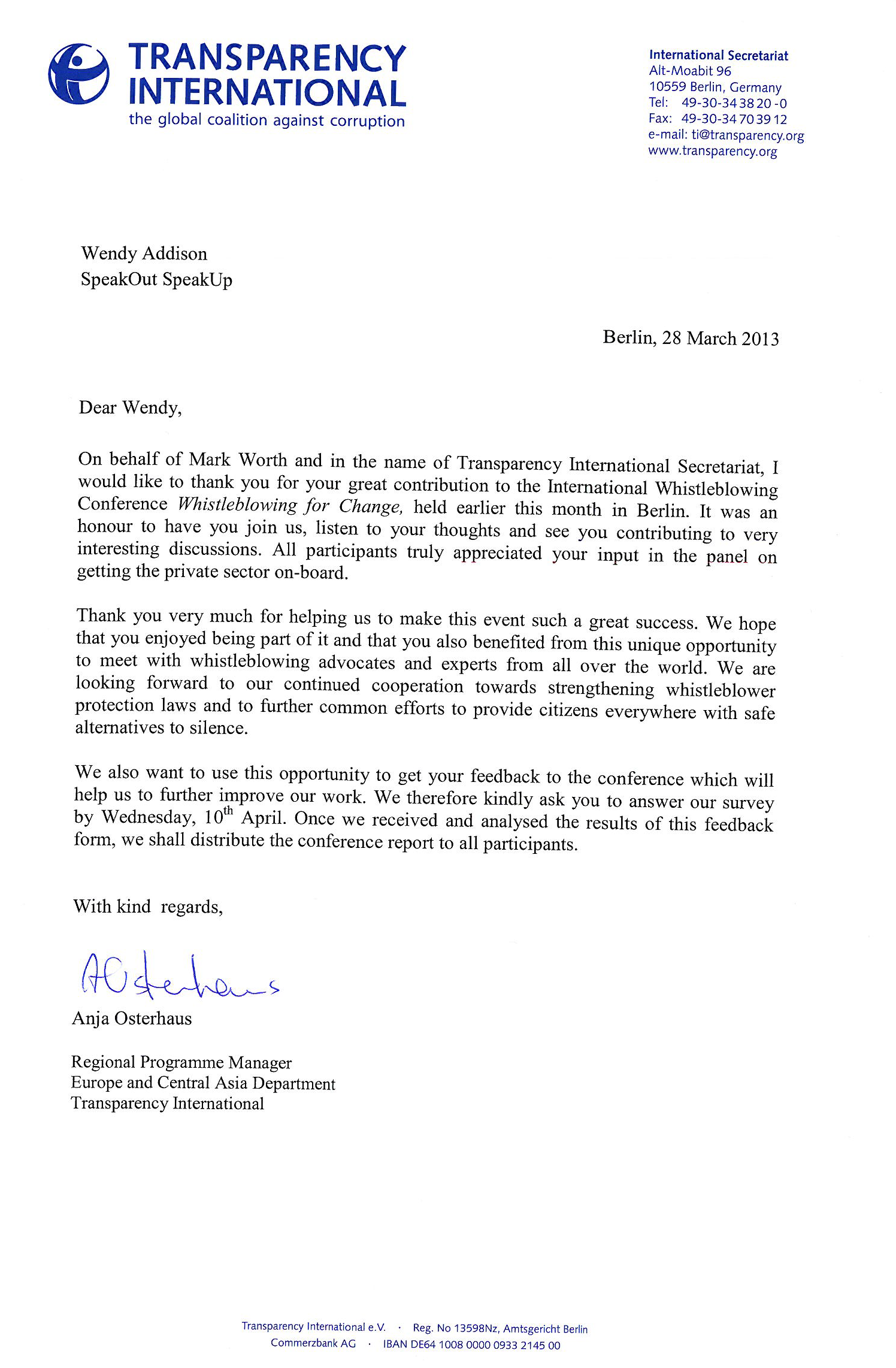 Whistleblowing for Change